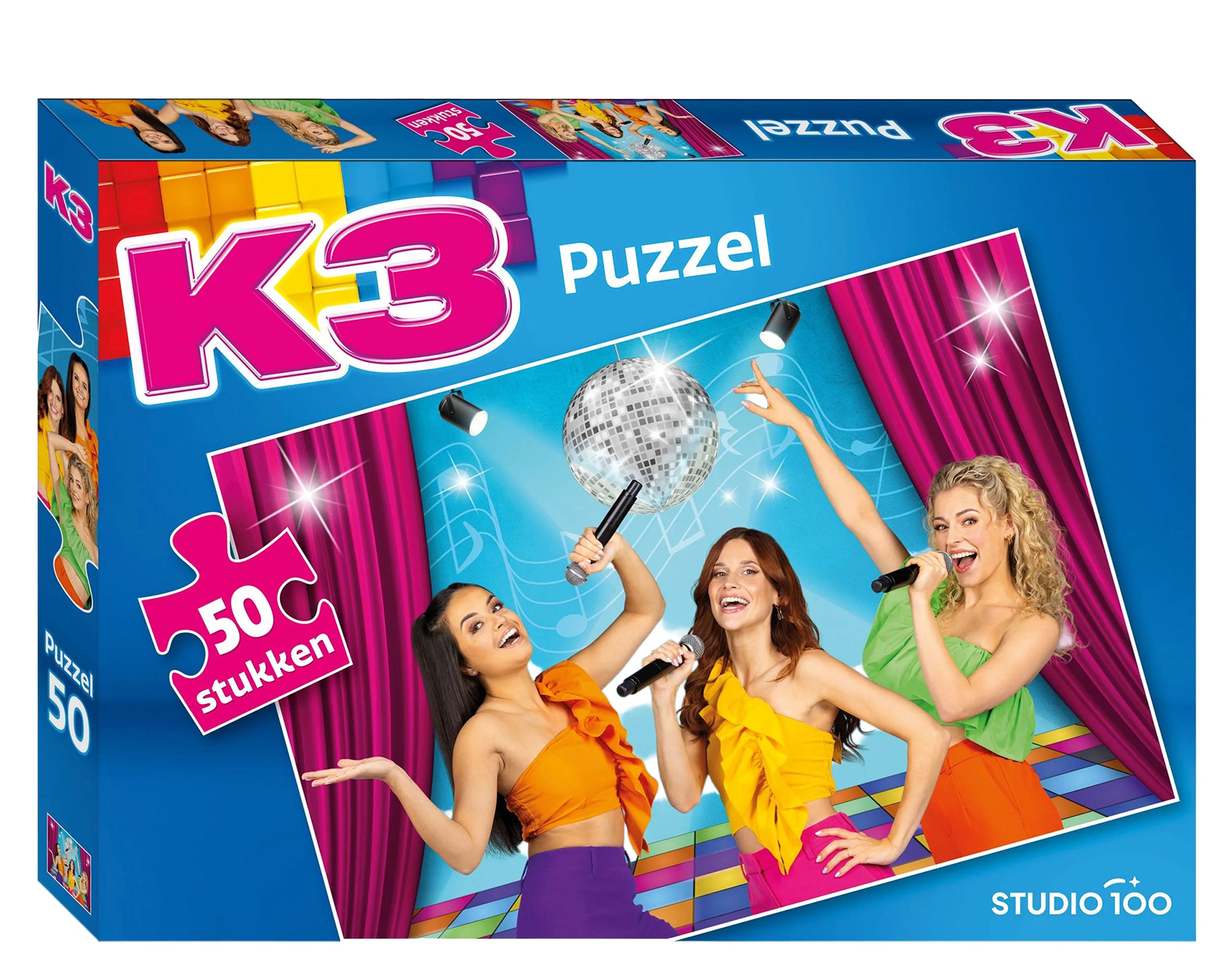 K3 Puzzel "Alle Kleuren" – 50 stukken – Studio 100 Webshop