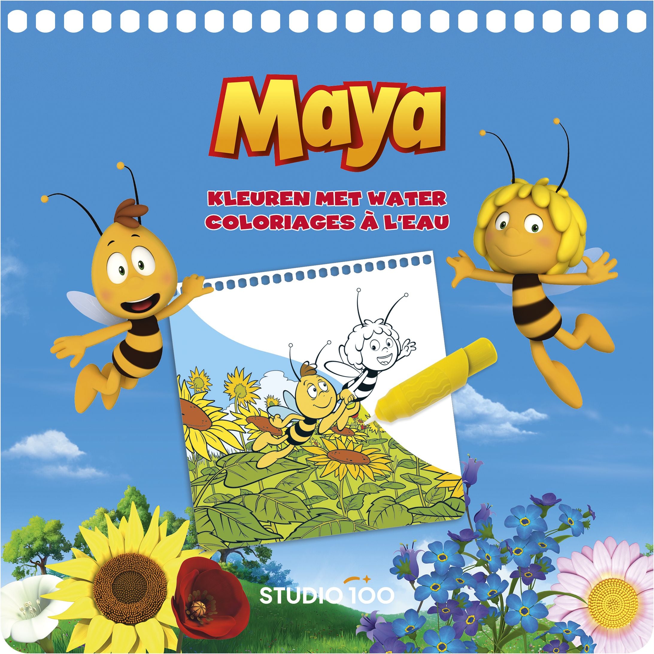 Maya de Bij Kleurboek "Kleuren met water" – Studio 100 Webshop